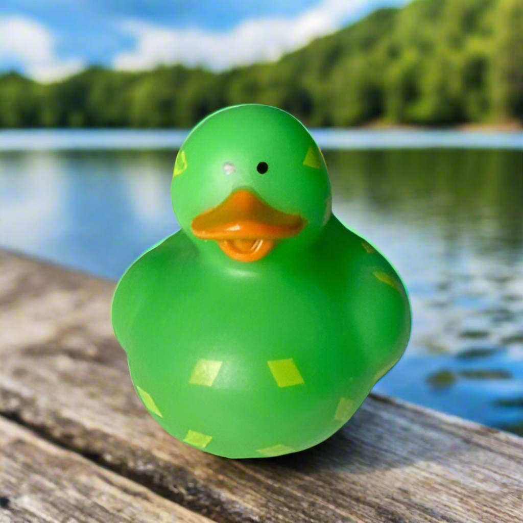 Diamond Green Rubber Duck – Duck of the Month