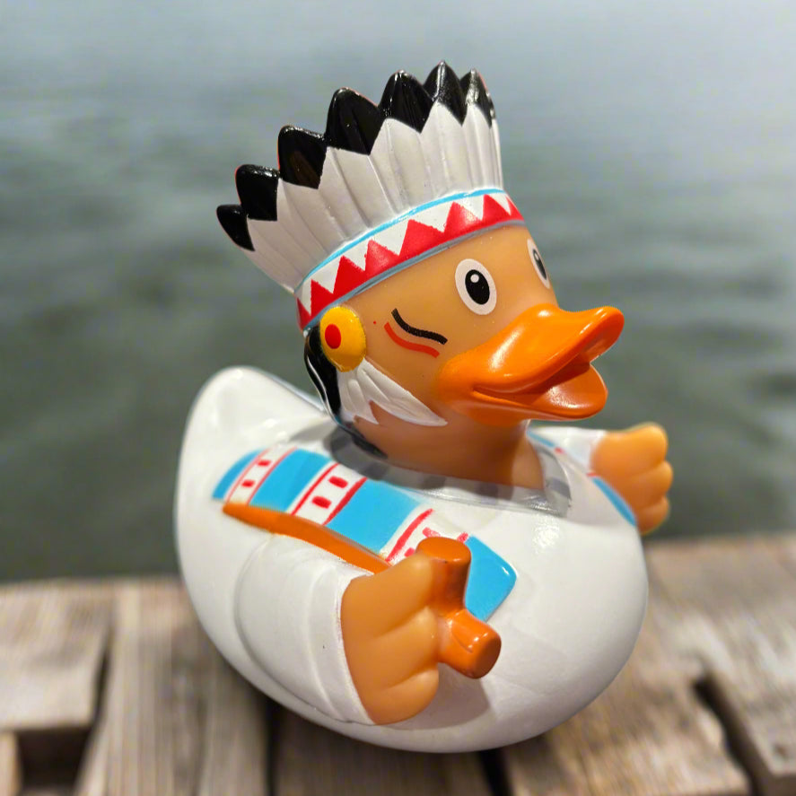 Native American Chief Rubber Duck – Duck of the Month