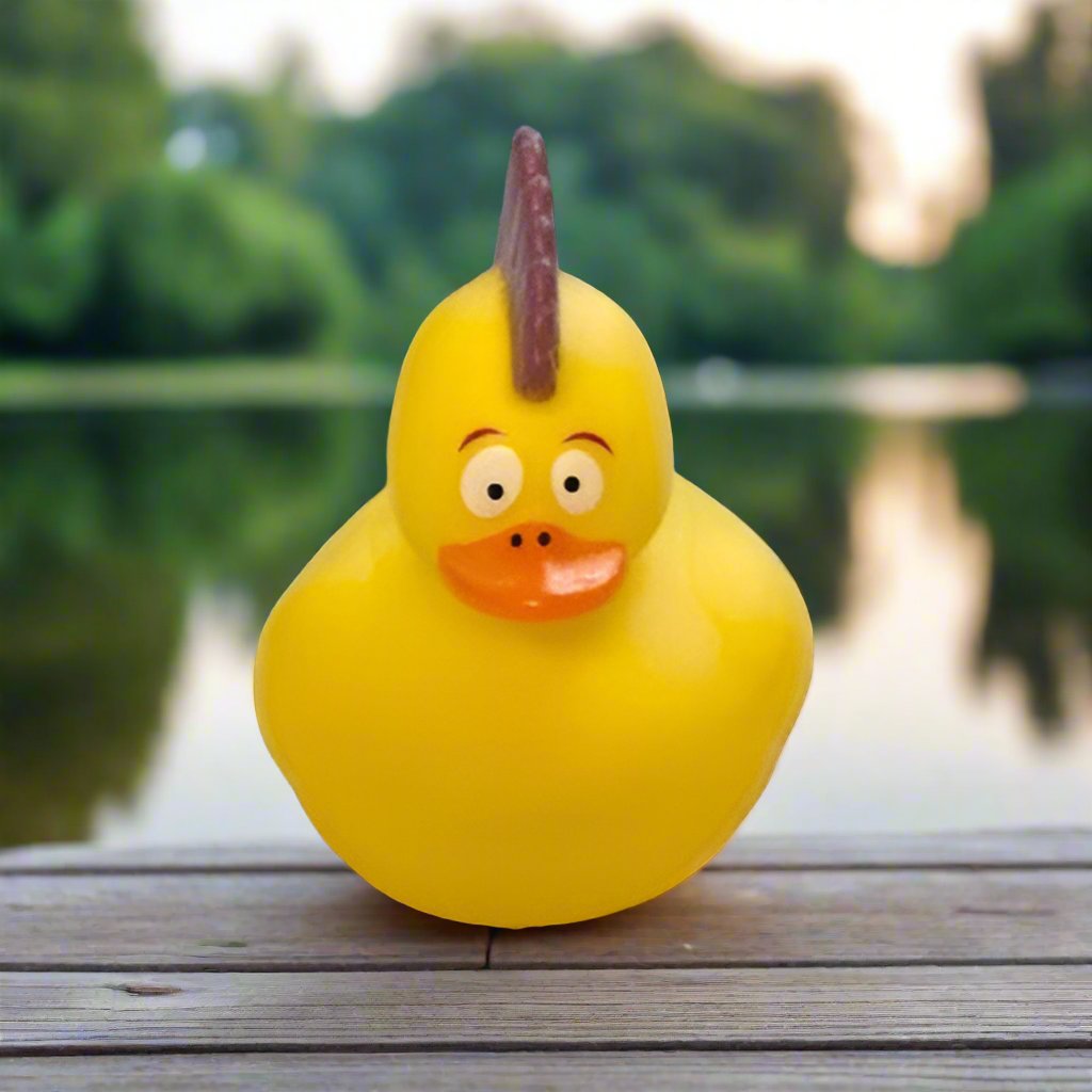 Mohawk Hairdo Purple Rubber Duck – Duck of the Month